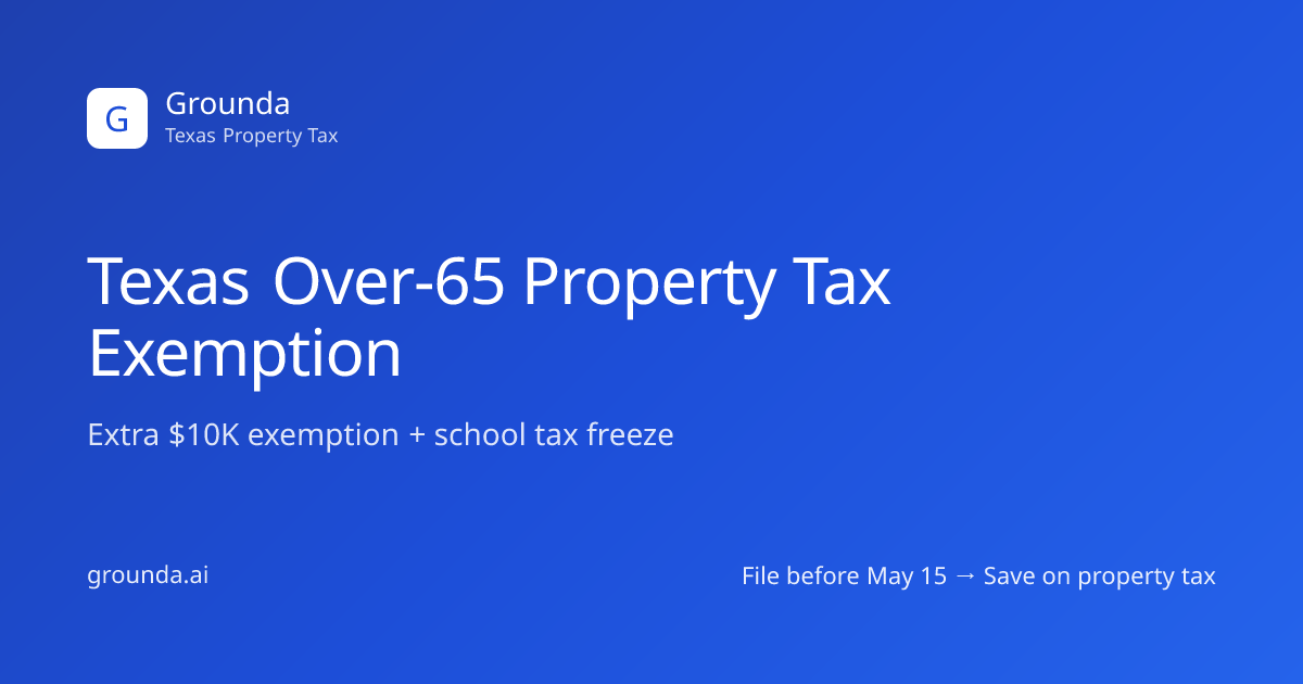 Texas Over-65 Property Tax Exemption | Grounda